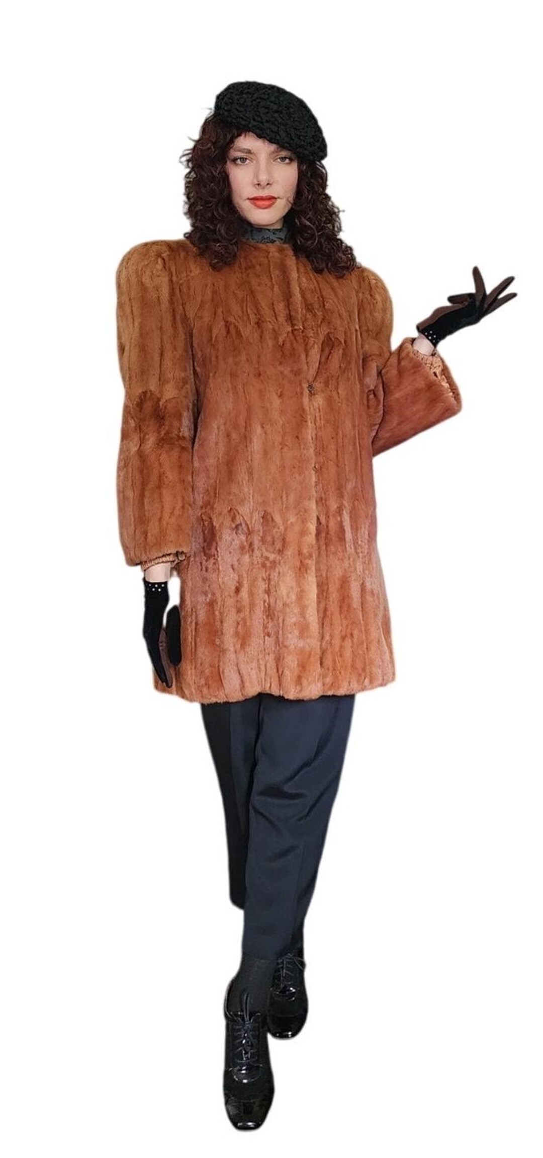 Vintage 40s Brown Ermine Fur Coat Hip Length Victory Furs Chicago - Etsy