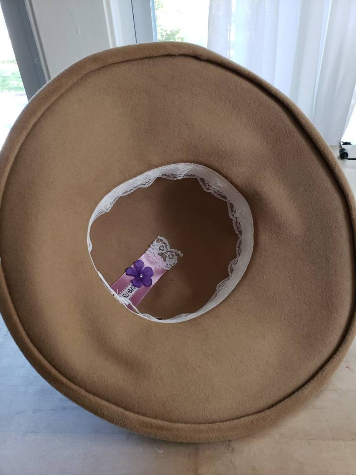 1980s Raymond Hudd Hat Wide Brimmed Beige Wool / 80s Designer | Etsy