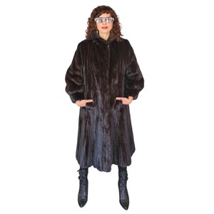 Dark Brown Full Length Mink Fur Coat 80s Pauline Burke Original Med - Etsy