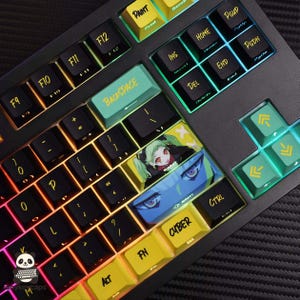 Cyberpunk Edgerunners Keycaps | 124-key Anime Keycap Set | PBT OEM ...