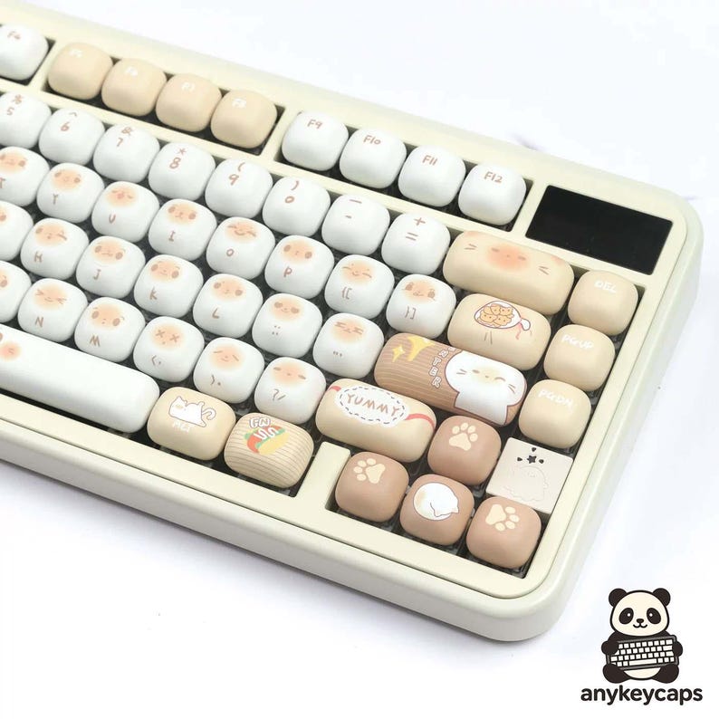 Cute Cat Bread Bakery Keycaps Set – 136 Keys, MOG Profile, Dye ...