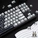 Split Comic Keycap Set – 136 Key PBT Keycaps, Black & White Dual-tone ...