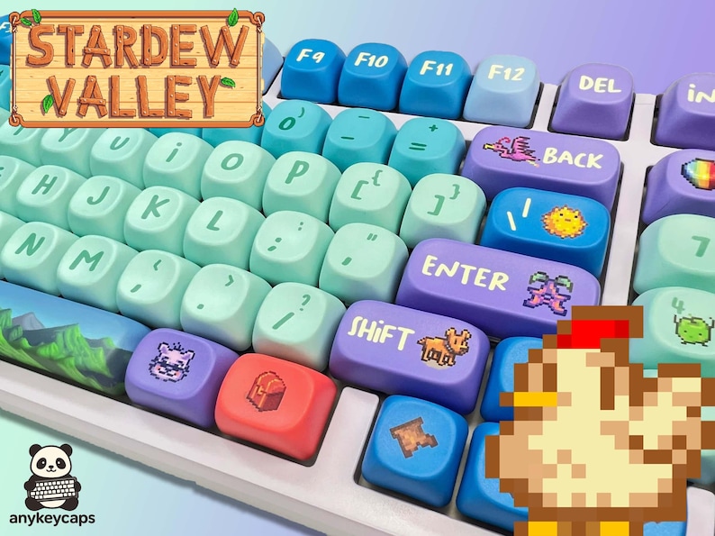 Stardew Valley Keycaps | 120-key PBT Set With Npcs & Items | MOA ...