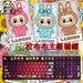 Labubu Keycap Set – 108 Keys | PBT OEM Profile | Light-transmitting Dye ...