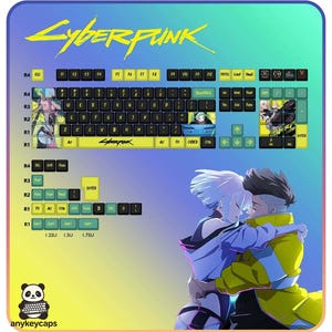 Cyberpunk Edgerunners Keycaps | 124-key Anime Keycap Set | PBT OEM ...