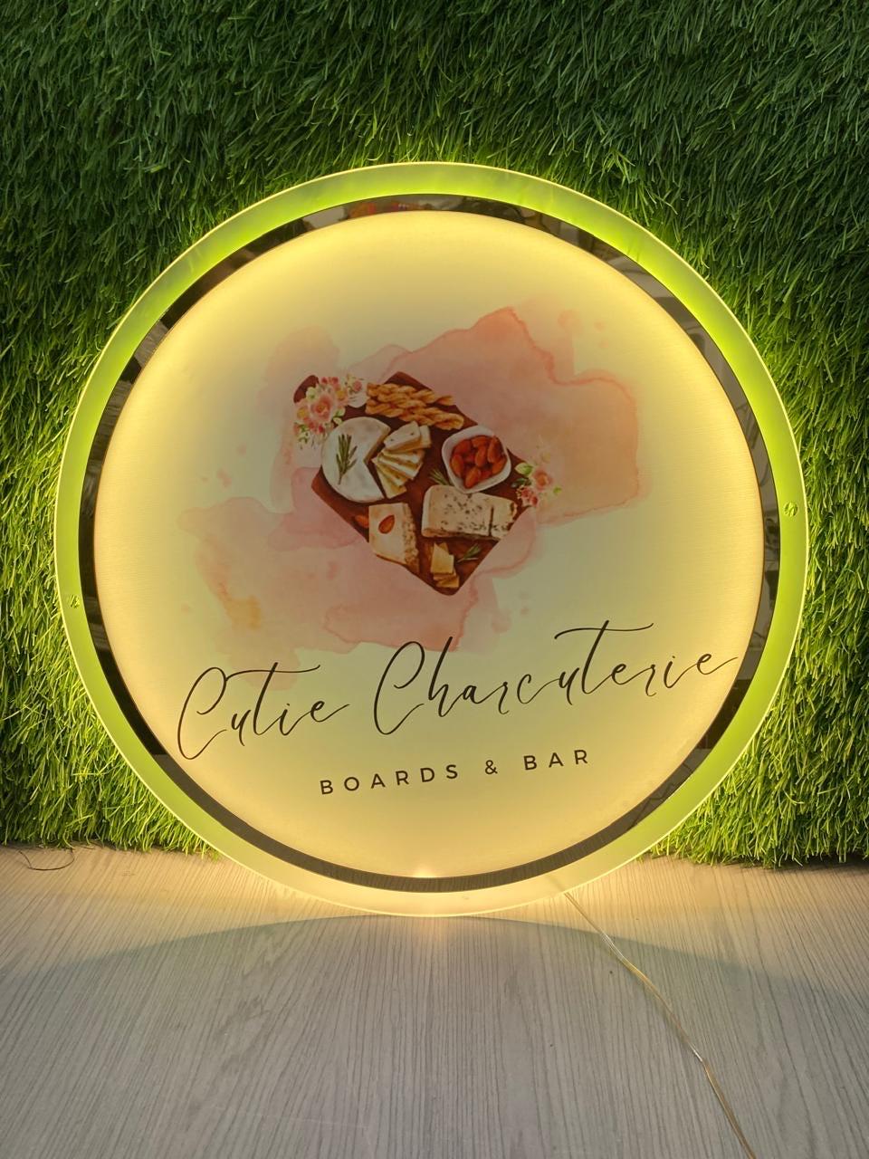 Acrylic Light up Business Sign | 3d Led Logo | Neon Backlit Sign ...