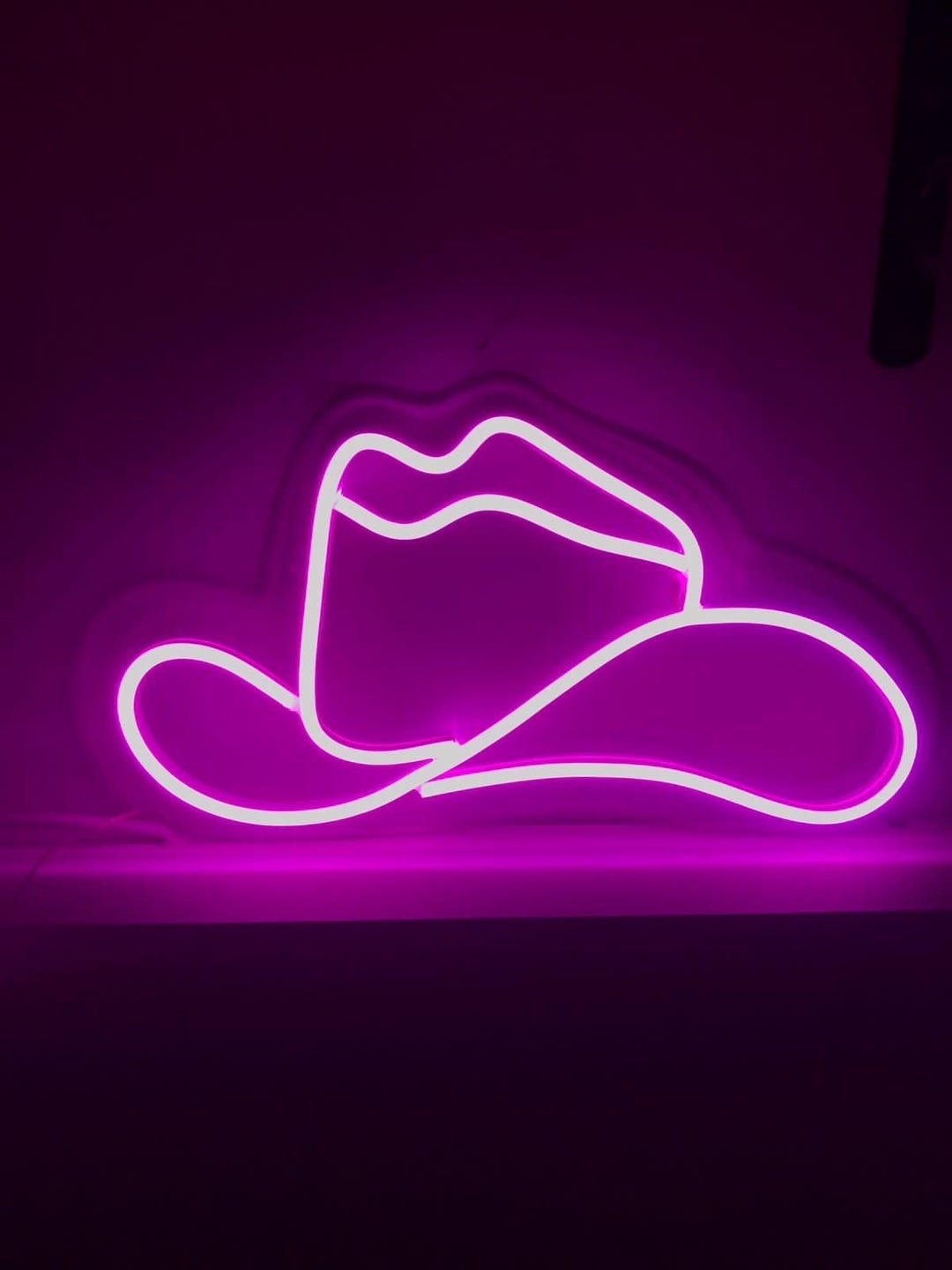Cowboy Hat Neon Sign, Gift for Friend, Cowboy Hat With Name Sign ...