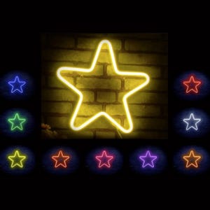Christmas Star Led Neon, Christmas Star, Star Space Kid Room Flex ...