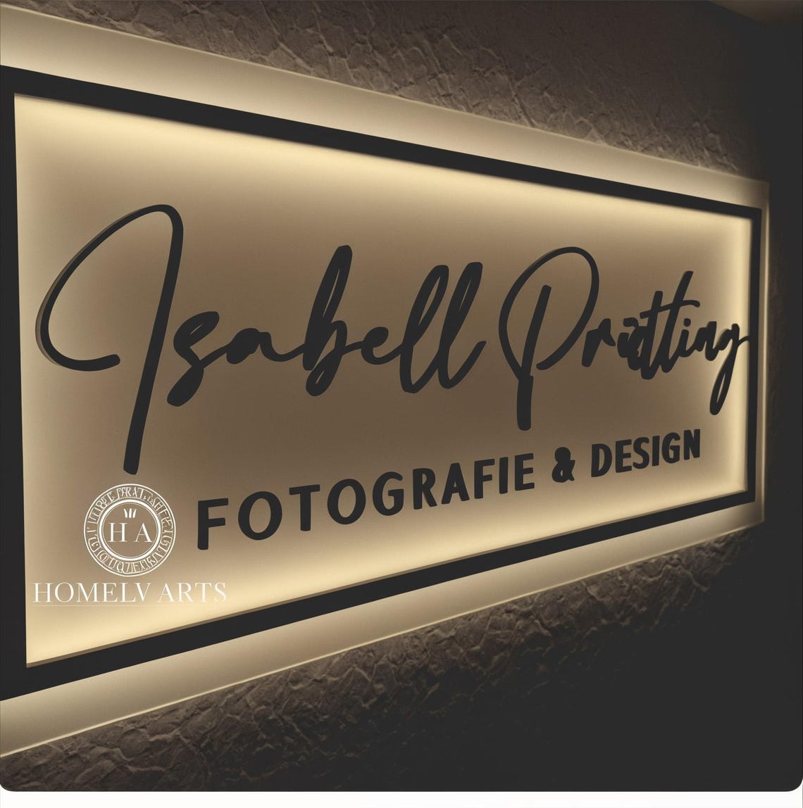 Acrylic Light up Business Sign | 3d Led Logo | Neon Backlit Sign ...