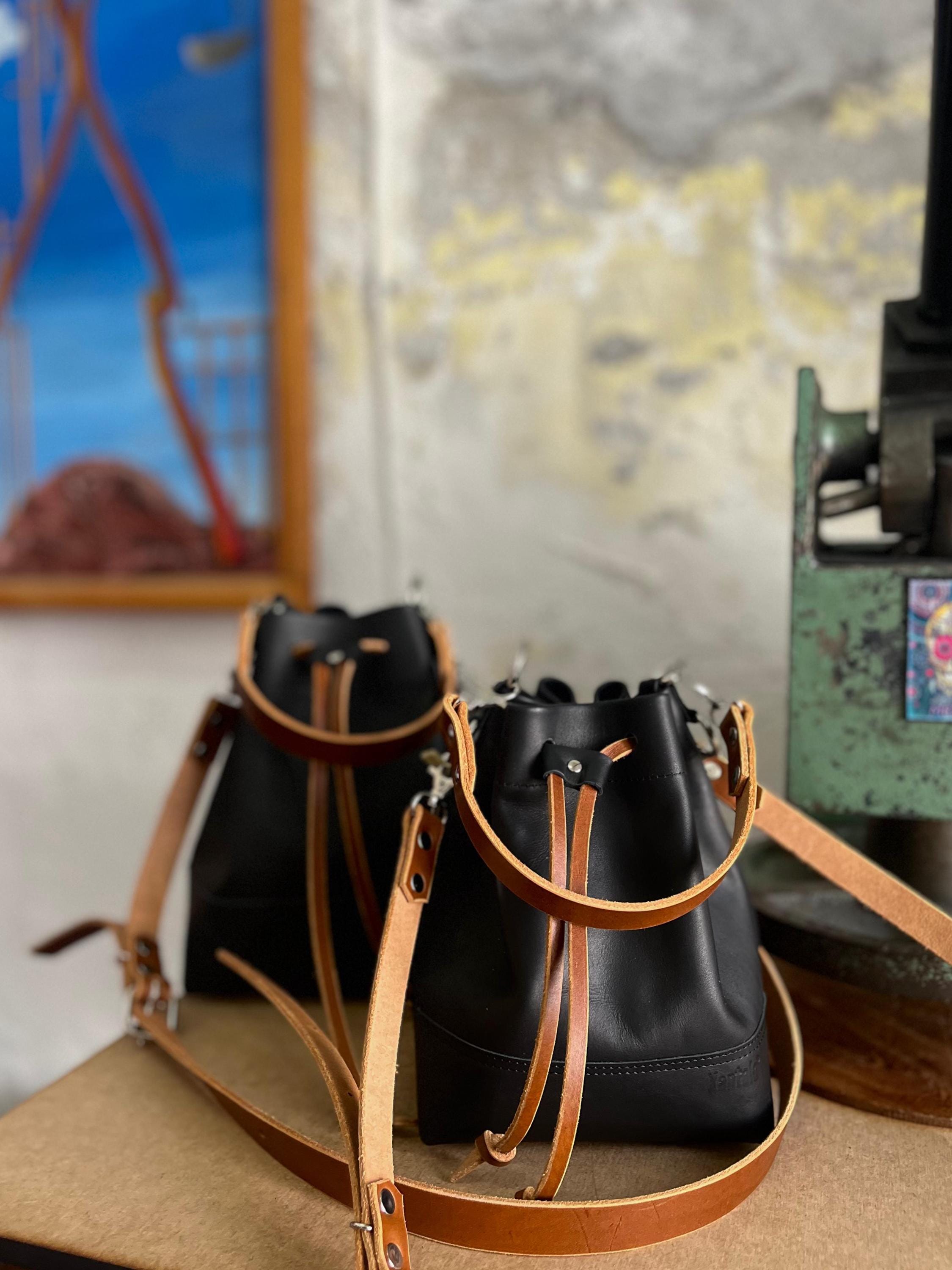 Bucket bag de piel Grande / bucket bag de cuero / Leather Bucket Bag ...