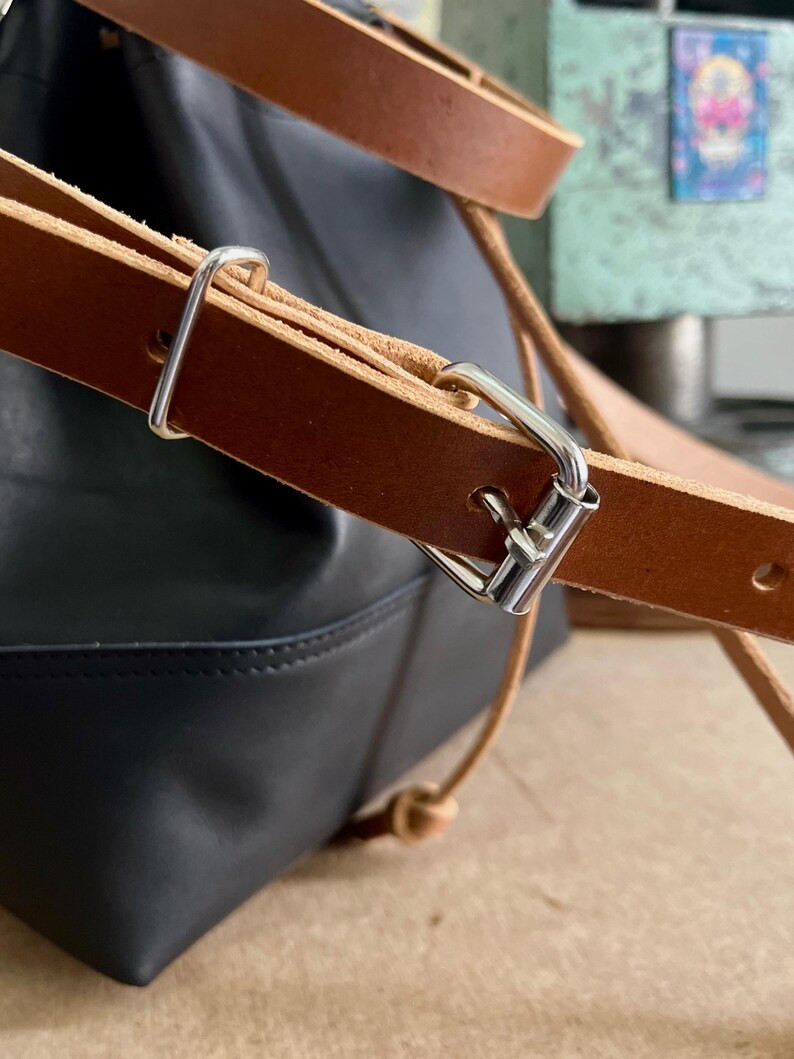 Bucket bag de piel Grande / bucket bag de cuero / Leather Bucket Bag ...