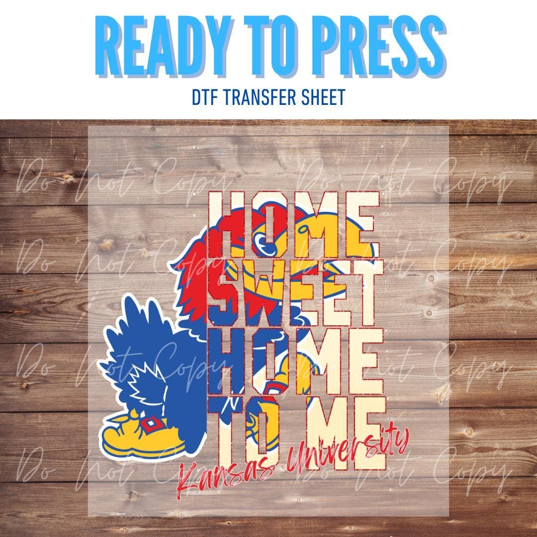 ADULT: Kansas | Big Jay | Kansas Mascot | Jayhawk | DTF Transfer Sheet ...