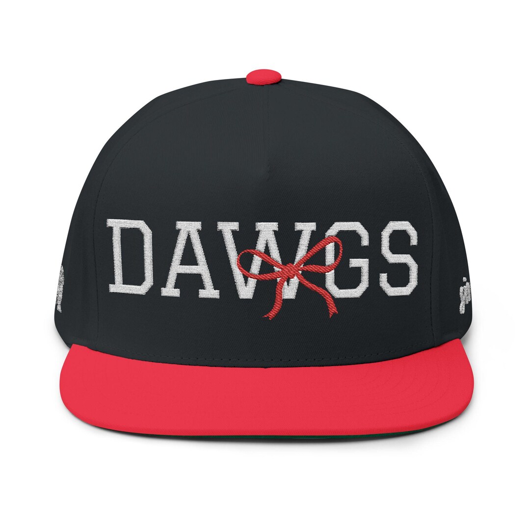 DAWGS Bow Snapback Hat | Embroidered Game Day Hat | Georgia Football ...