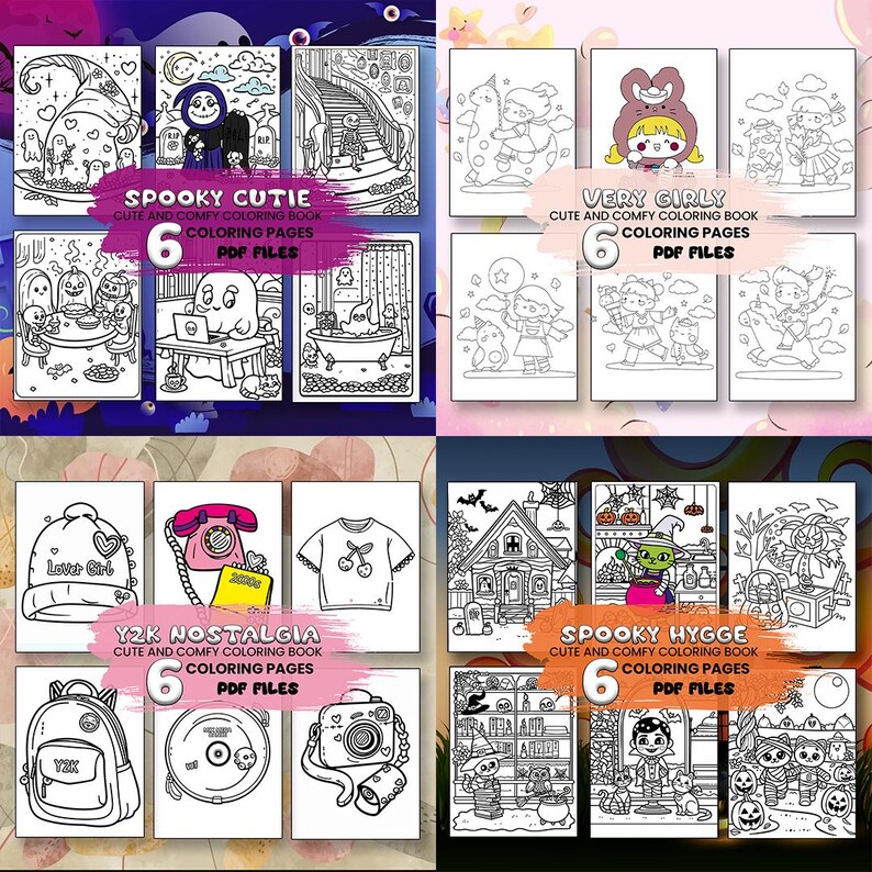 Coloring Pages Ultimate Bundle, Coloring Book Bundle, Girl Moments ...