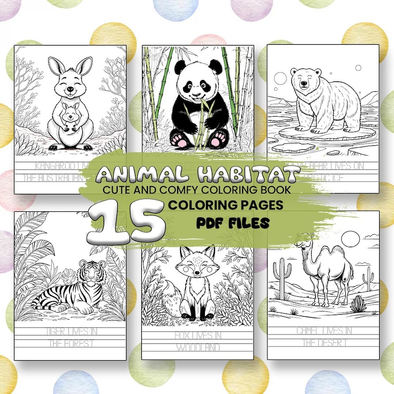 Animal Habitats Coloring Pages Printable, for Toddlers and Kids ...