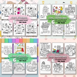 Coloring Pages Ultimate Bundle, Coloring Book Bundle, Girl Moments ...