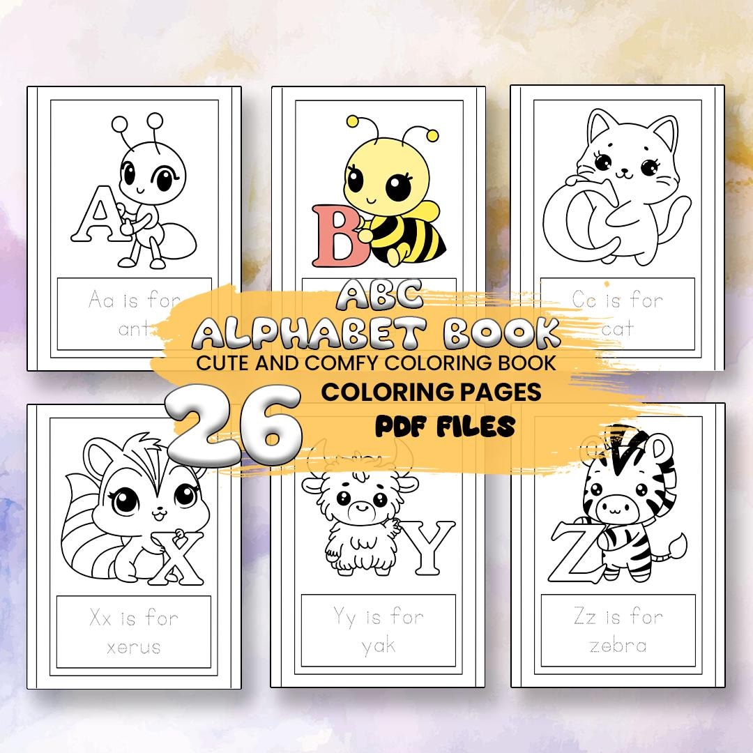 ABC Coloring Book Pages, Alphabet Coloring PDF, Preschool Coloring ...