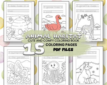 Animal Habitats Coloring Pages Printable, for Toddlers and Kids ...