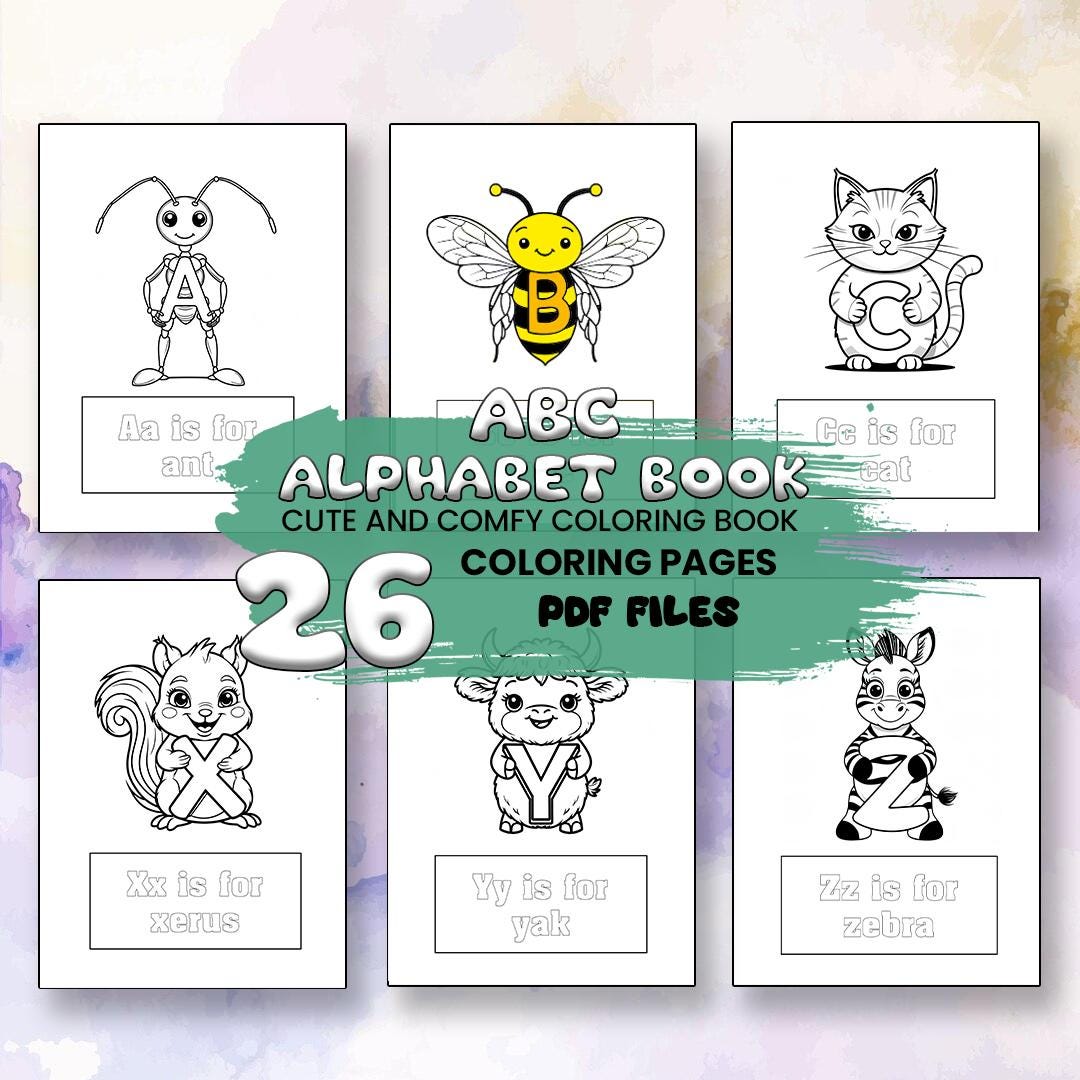 ABC Coloring Book Pages, Alphabet Coloring PDF, Preschool Coloring ...