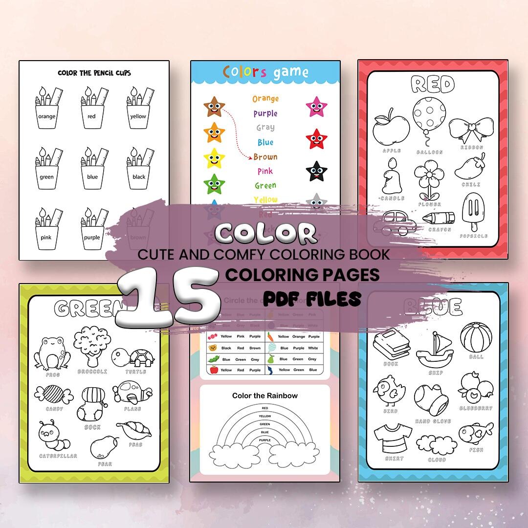 Colors Match Learning Activity. Matching Color Crayons Cans of Paint ...