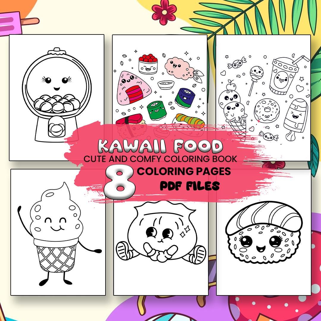 Kawaii Coloring Pages , Bold and Easy , Cute Coloring Pages , Fun ...