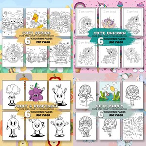 Coloring Pages Ultimate Bundle, Coloring Book Bundle, Girl Moments ...