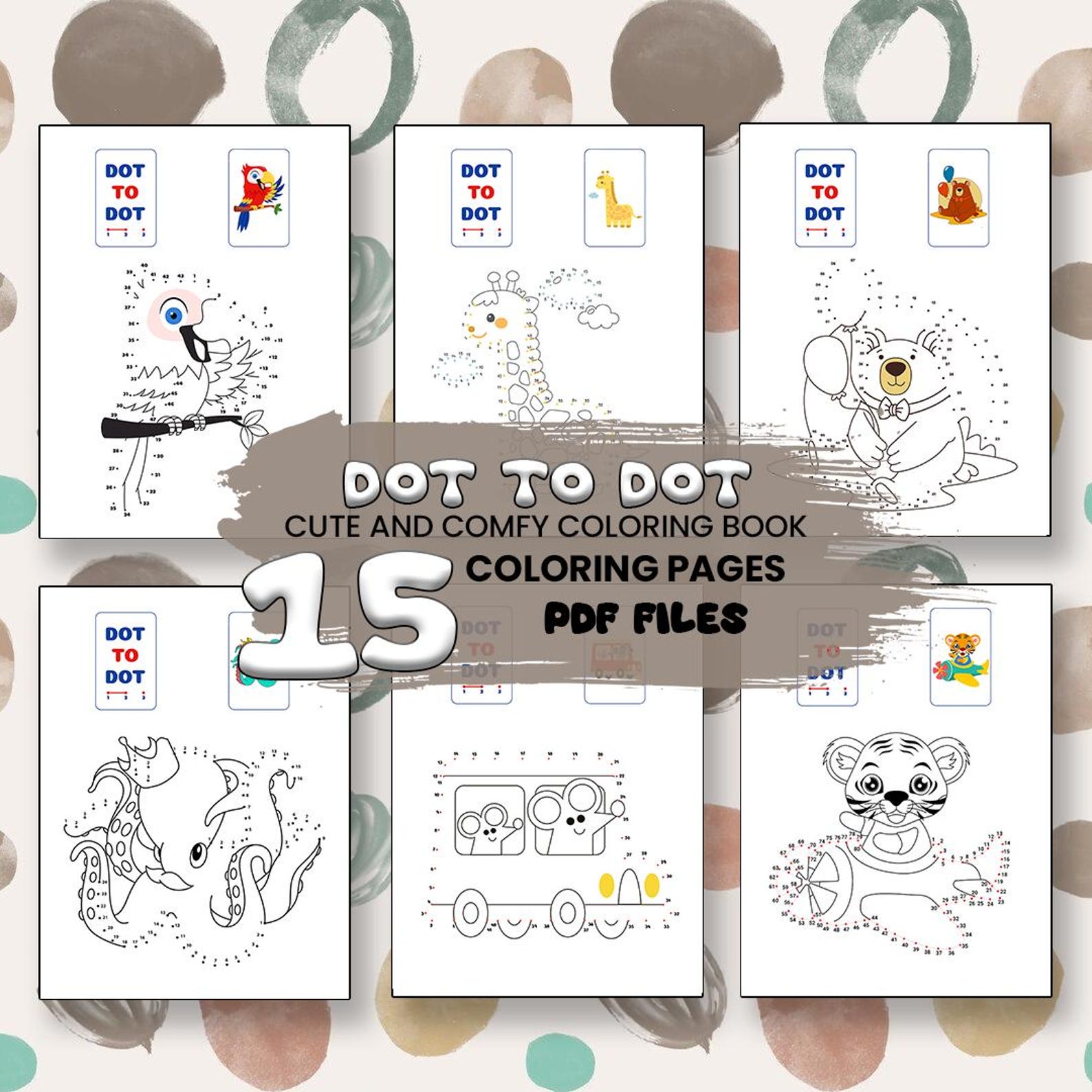 Animal Dot Marker Coloring Page, Do a Dot Activity, Printable Dab It ...