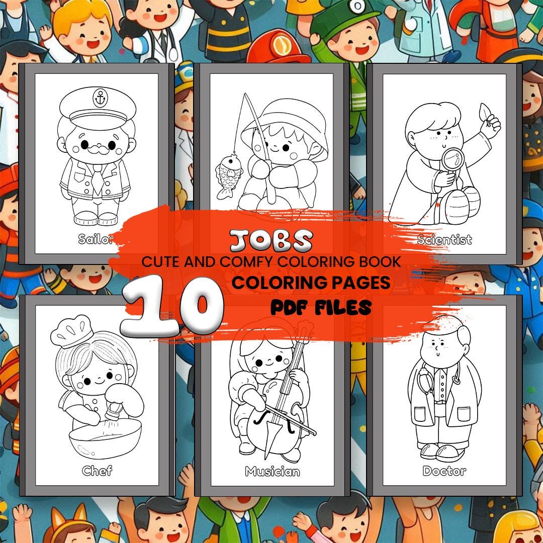 Occupation Coloring Pages For, Job Coloring Pages, Printable Pages, PDF ...