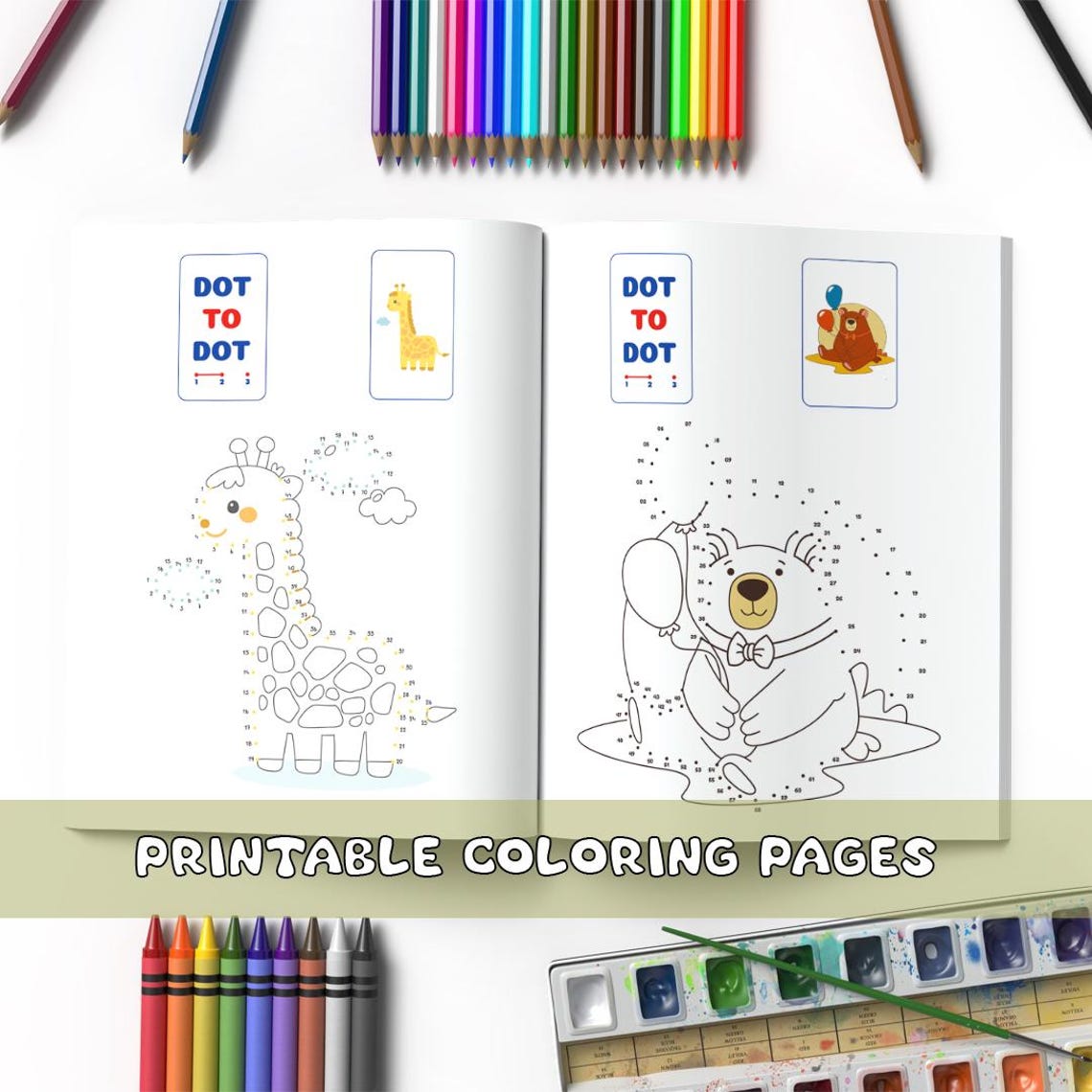 Animal Dot Marker Coloring Page, Do a Dot Activity, Printable Dab It ...