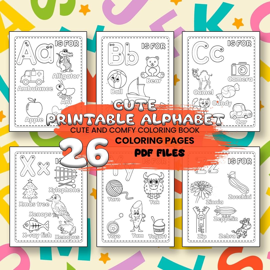 26 Alphabet Coloring Pages, Preschool Coloring Page, Preschool ...