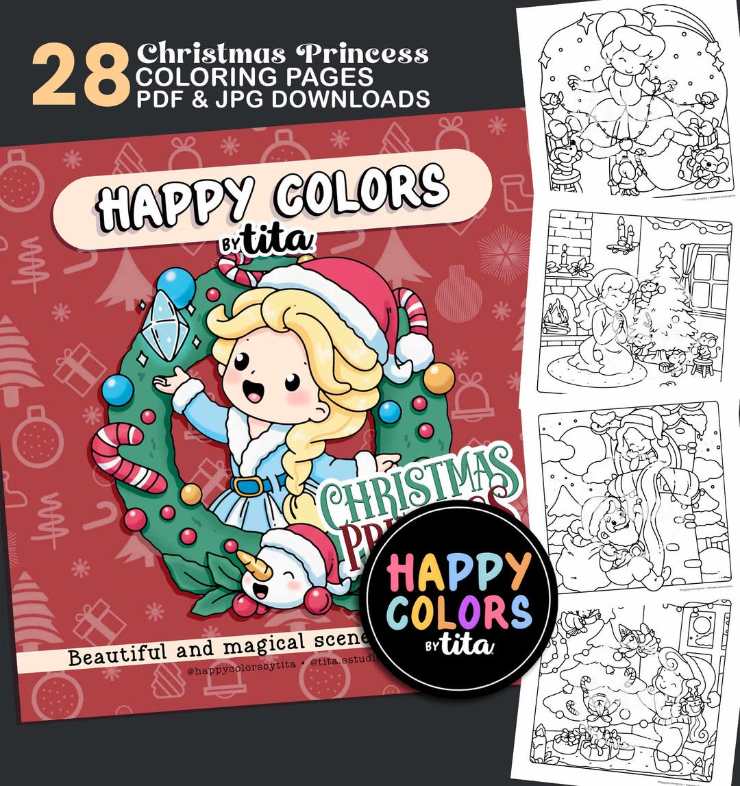 Christmas Scenes Coloring Book, Cozy and Comfy Pages, Classical ...