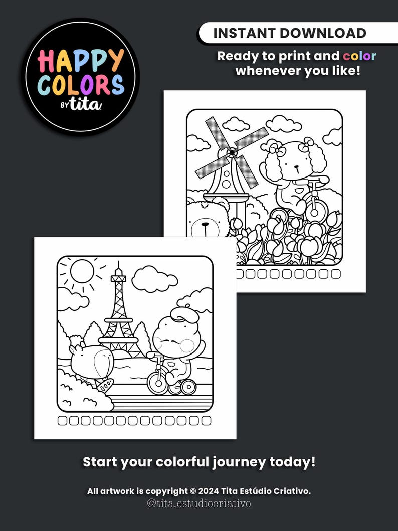 Comfy Coloring Book, Coloring Pages With Cute Animals, Stress Relief ...