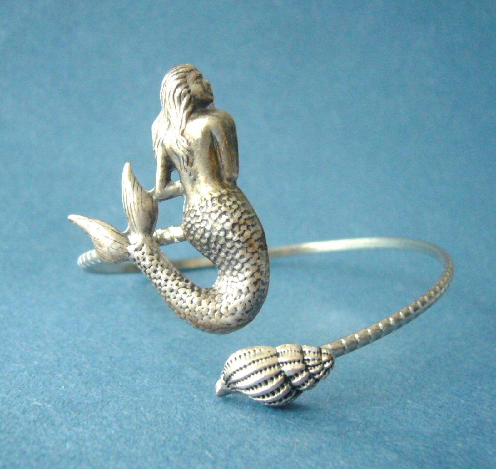 Mermaid Bracelet With a Seashell. Wrap Mermaid Jewelery - Etsy