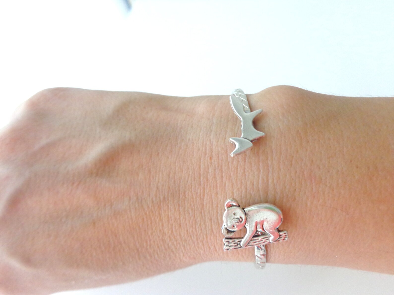 Silver Fox Koala Bracelet - Etsy