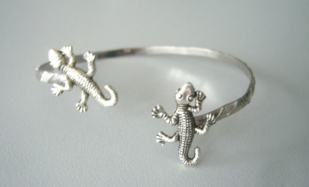 Lizard Wrap Bracelet, Gecko Bracelet, Animal Bracelet, Charm Bracelet ...
