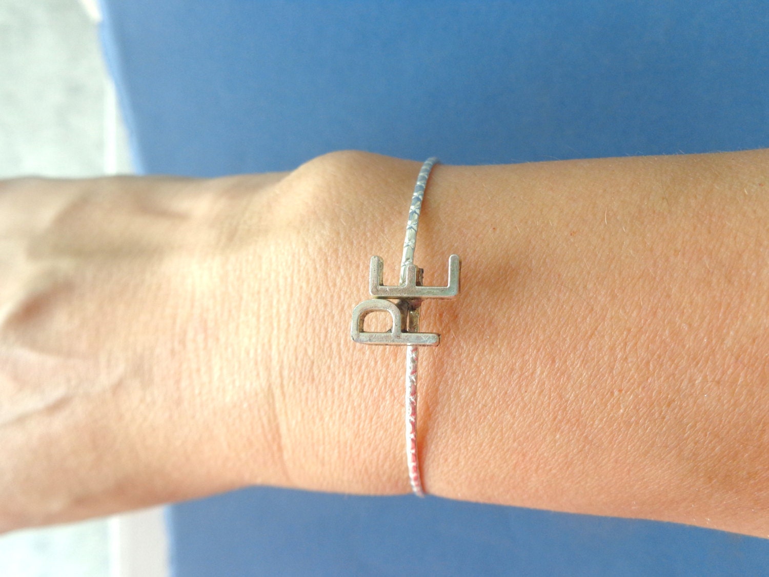 Initial Personalized Cuff Bracelet Wrap Style - Etsy