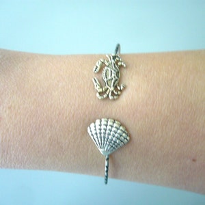 Crab Bracelet With a Shell. Wrap Crab Jewelery. Nautical Bracelet ...
