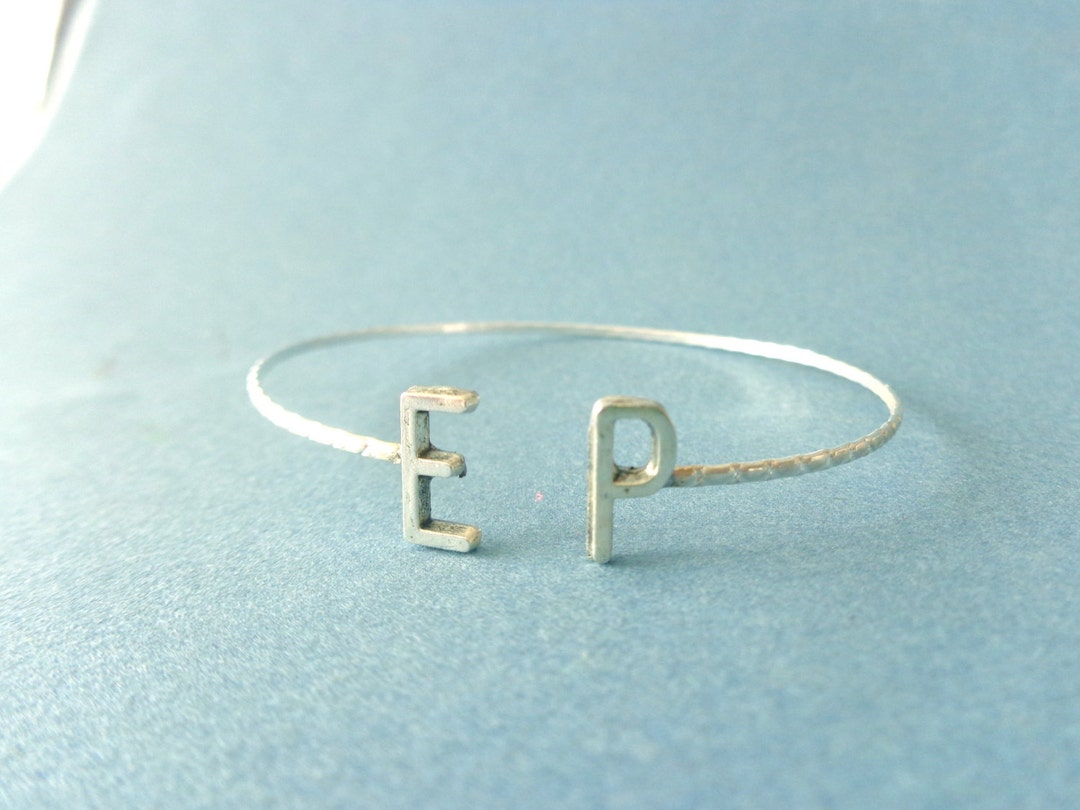 Initial Personalized Cuff Bracelet Wrap Style - Etsy