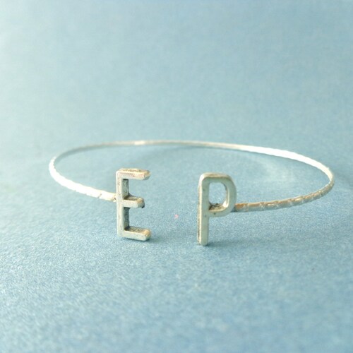 Initial Personalized Cuff Bracelet Wrap Style - Etsy