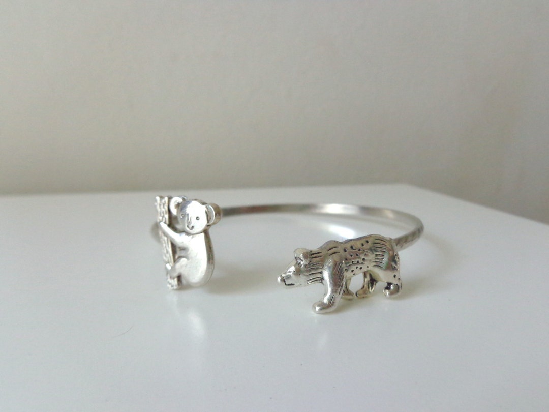 Bear Koala Bracelet, Wrap Style, Animal Bracelet, Charm Bracelet ...