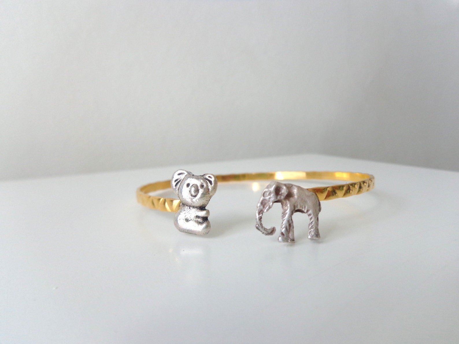 Elephant Koala Cuff Bracelet Wrap Style Animal Bracelet | Etsy