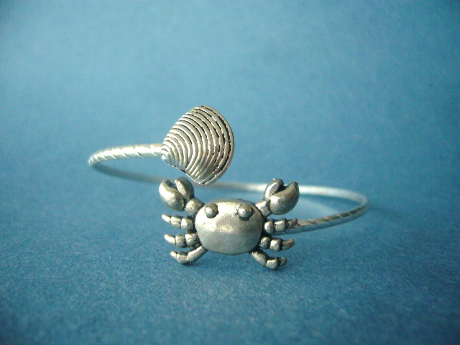 Crab Bracelet With a Shell. Wrap Crab Jewelery. Nautical Bracelet - Etsy