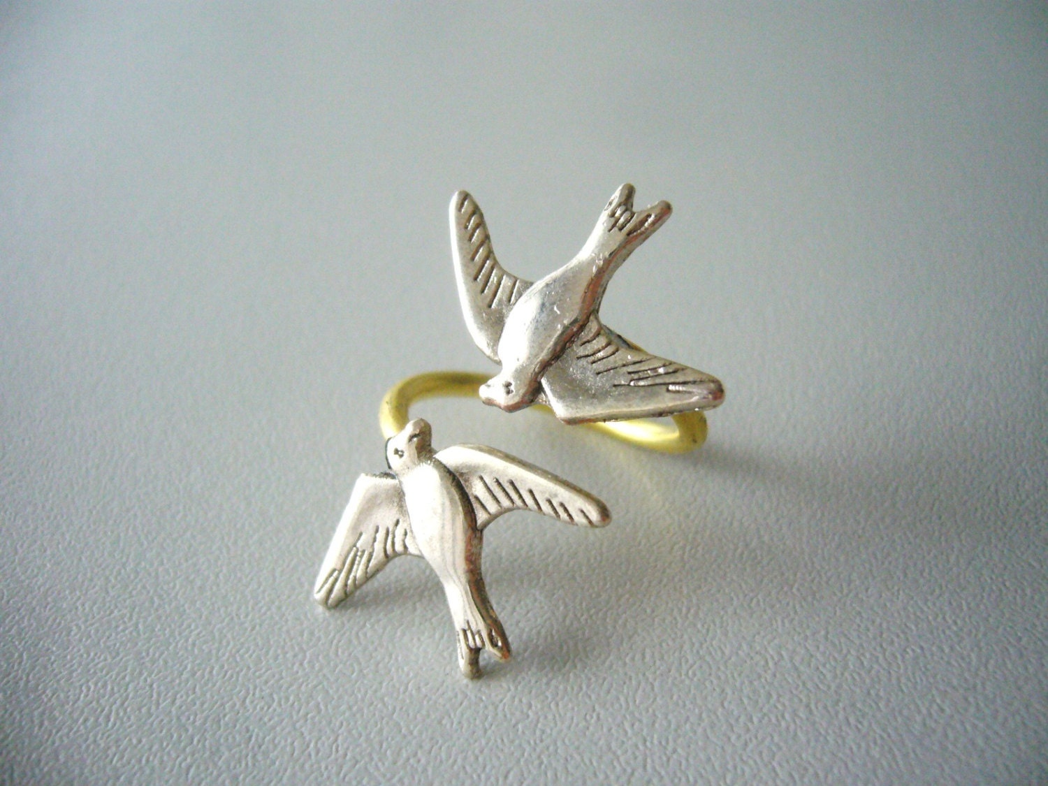 Silver Bird Ring Adjustable Ring Animal Ring Silver Ring | Etsy