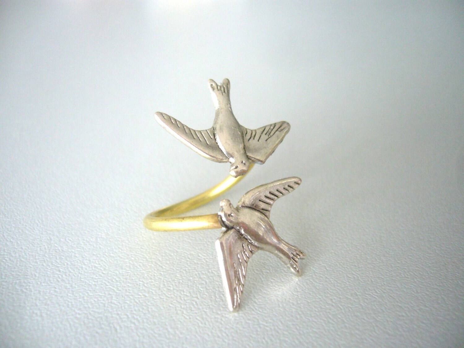 Silver Bird Ring Adjustable Ring Animal Ring Silver Ring | Etsy