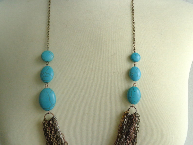 Gems and chains necklace | Etsy