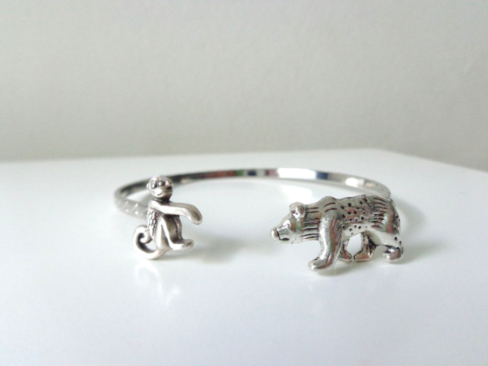 Bear monkey bracelet wrap style animal bracelet charm | Etsy