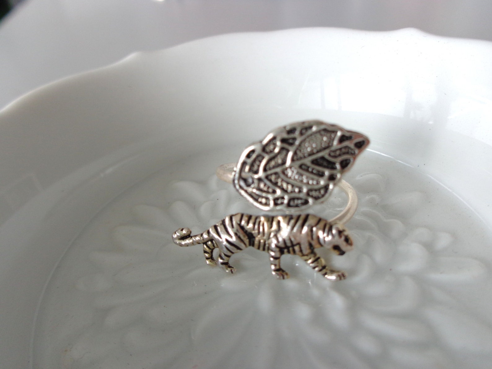 Silver Tiger Ring Wrap Style Adjustable Ring Animal Ring - Etsy