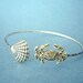 Crab Bracelet With a Shell. Wrap Crab Jewelery. Nautical Bracelet ...