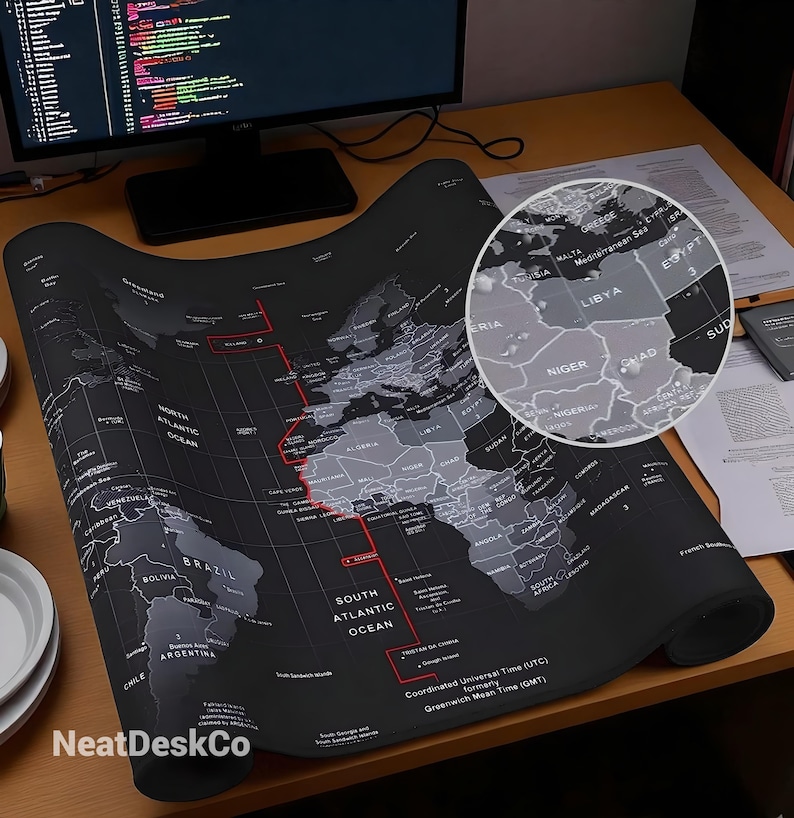 World Map Keyboard Mat | Desk Protector Mouse Pad | Gamer Mouse Pad ...