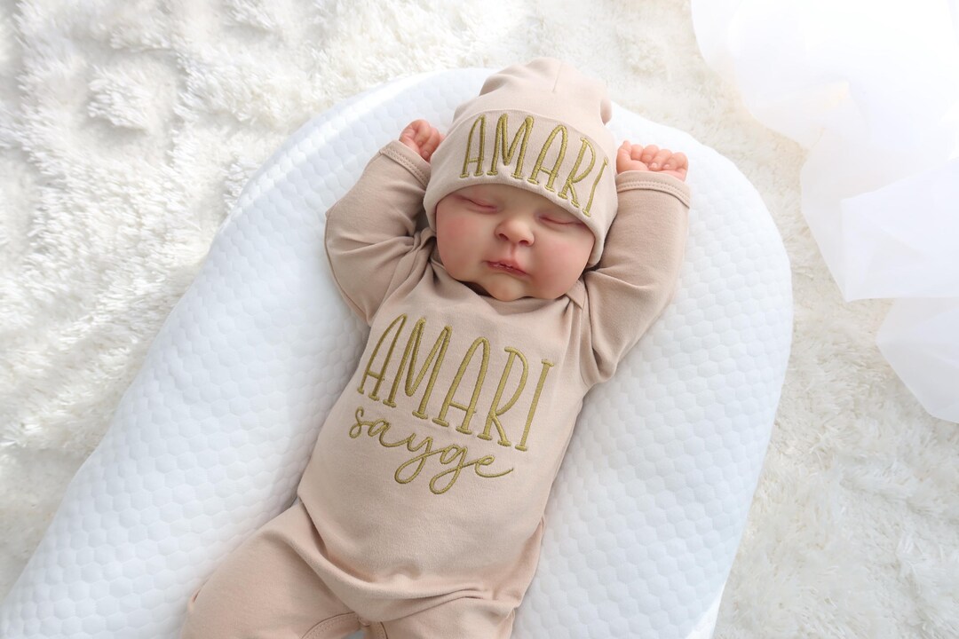 Custom Baby Outfit, Custom Embroidered Baby Outfit, Baby Shower Gift ...
